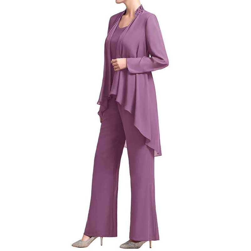 3 Pieces Mother of The Bride Dresses Pant Suits – SD Dresscode ...