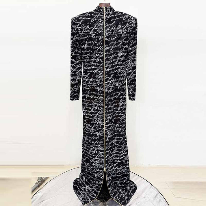 Bodycon Love Letter Long Dress Black Velvet Maxi Dress – SD Dresscode ...