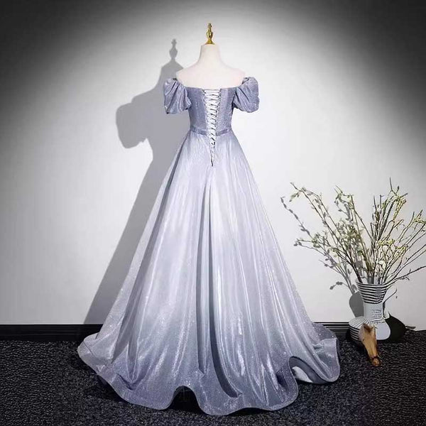 Sparkly Off The Shoulder Gradient Prom Dress A-Line Formal Evening Dre ...