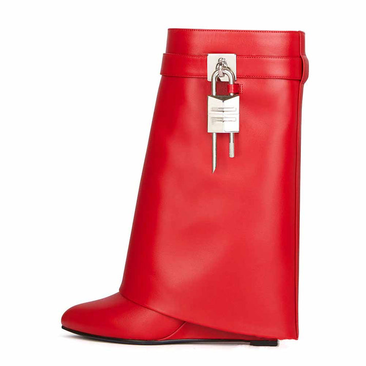 Women's Metal Lock Faux Leather Ankle Boots – SD Dresscode & Fashiontrends