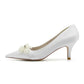 Women's Satin Heels Pointed Toe Bridal Wedding Heels – SD Dresscode ...