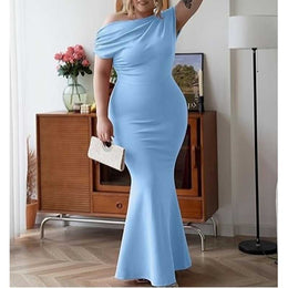 Off-The- Shoulder Bodycon Prom Dress Long Bridesmaid Dress Formal Even ...