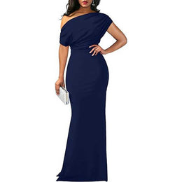 Off-The- Shoulder Bodycon Prom Dress Long Bridesmaid Dress Formal Even ...