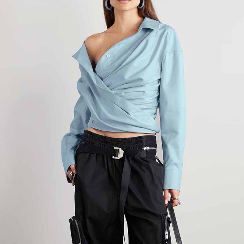 Cropped X Long Sleeve Shirt – SD Dresscode & Fashiontrends