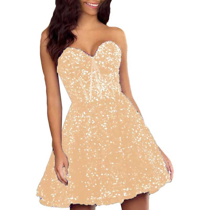 Juniors Sweetheart Short Prom Velvet Sequins Homecoming Dress A Line G ...