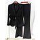 Women Pantsuits With Belt Flare Bottoms Two Pieces Formal Suit Slim Fi ...