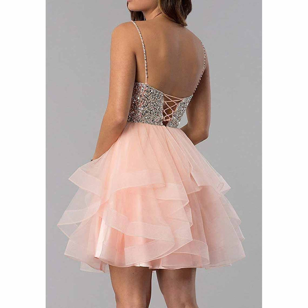 Women's Tulle Gala Prom Dress Short Homecoming Cocktail Gowns – SD ...