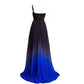 Gradient Formal Evening Gowns Beaded Ombre Chiffon Long Prom Dresses ...