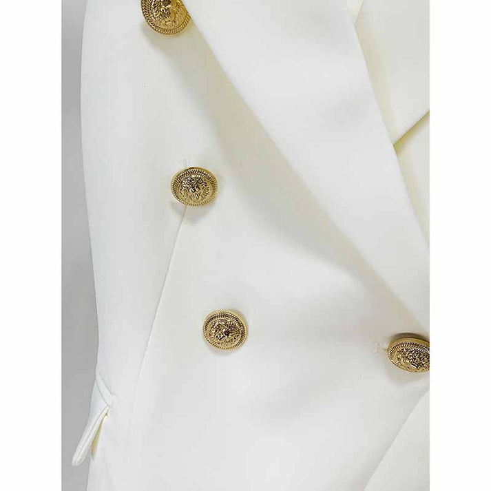 Womens White Sleeveless Button Collar Coat V Neck Button Down Top Jack ...