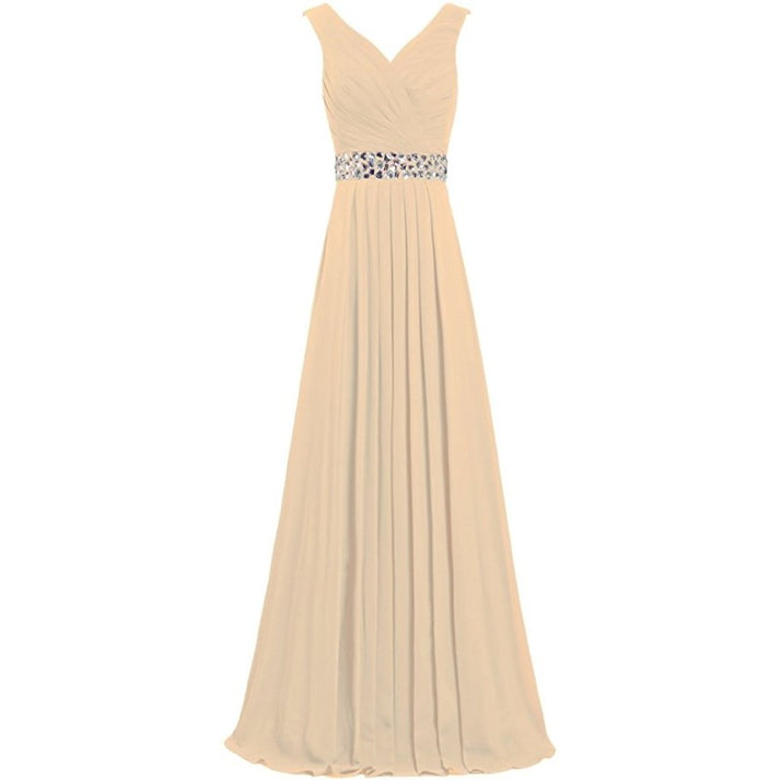 sd-hk Long Chiffon Bridesmaid Dresses Formal Evening Dress for Women ...