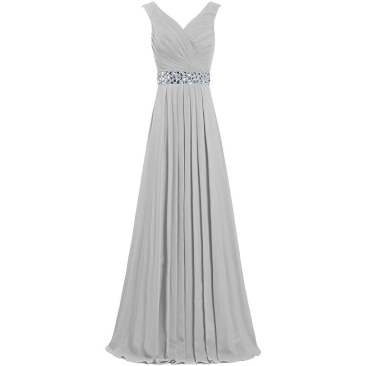 sd-hk Long Chiffon Bridesmaid Dresses Formal Evening Dress for Women ...