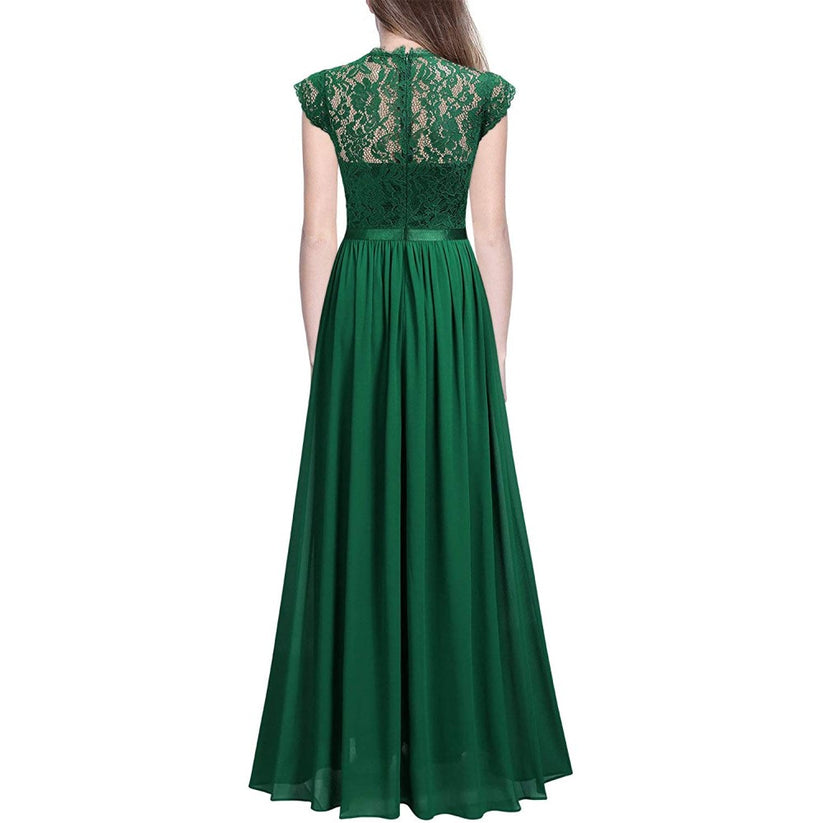 sd-hk Women's Formal Floral Lace Evening Party Maxi Dress – SD ...