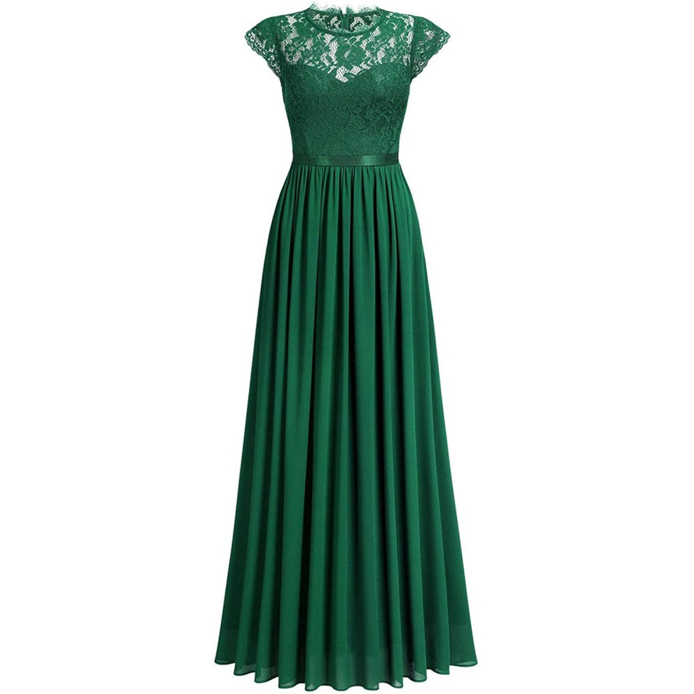 sd-hk Women's Formal Floral Lace Evening Party Maxi Dress – SD ...