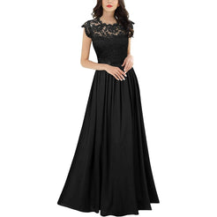 sd-hk Women's Formal Floral Lace Evening Party Maxi Dress – SD ...