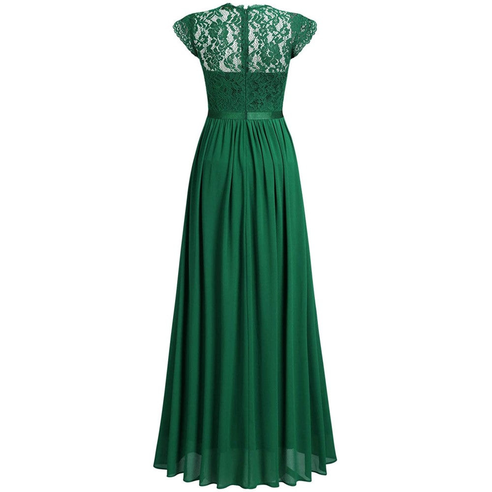 sd-hk Women's Formal Floral Lace Evening Party Maxi Dress – SD ...