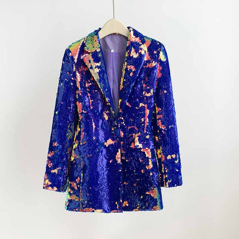 Colorful Glitter Party Jacket for Women - Sequin Blazer | SD HK – SD ...